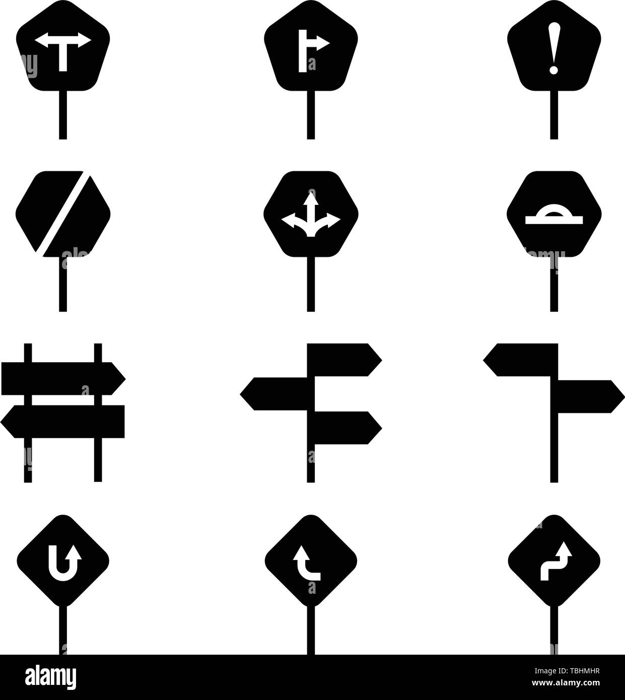 Vector set realistic icons Black and White Stock Photos & Images - Alamy