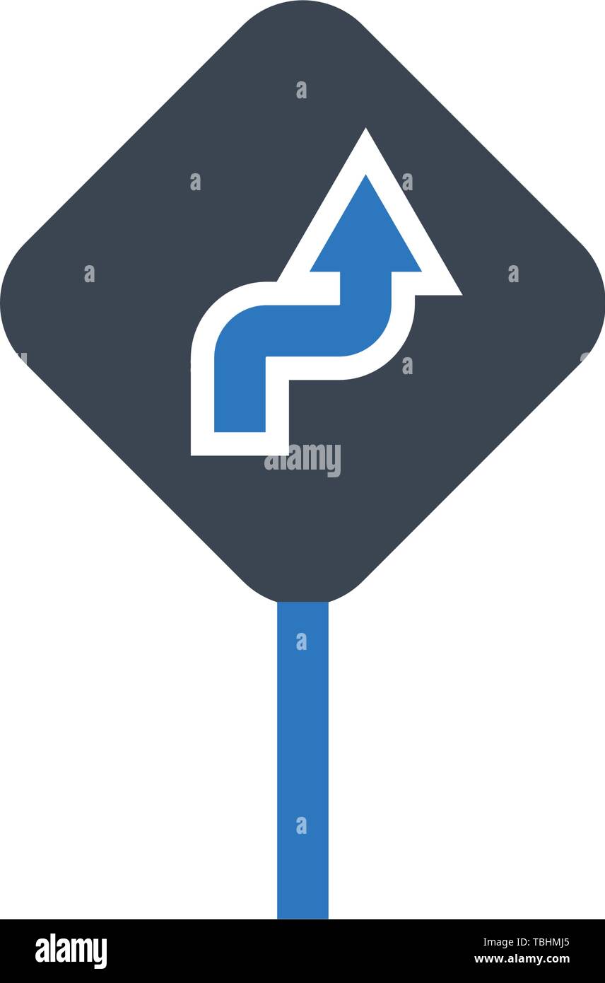 Road sign icon - road warning sign - vector Stock Vector Image & Art ...
