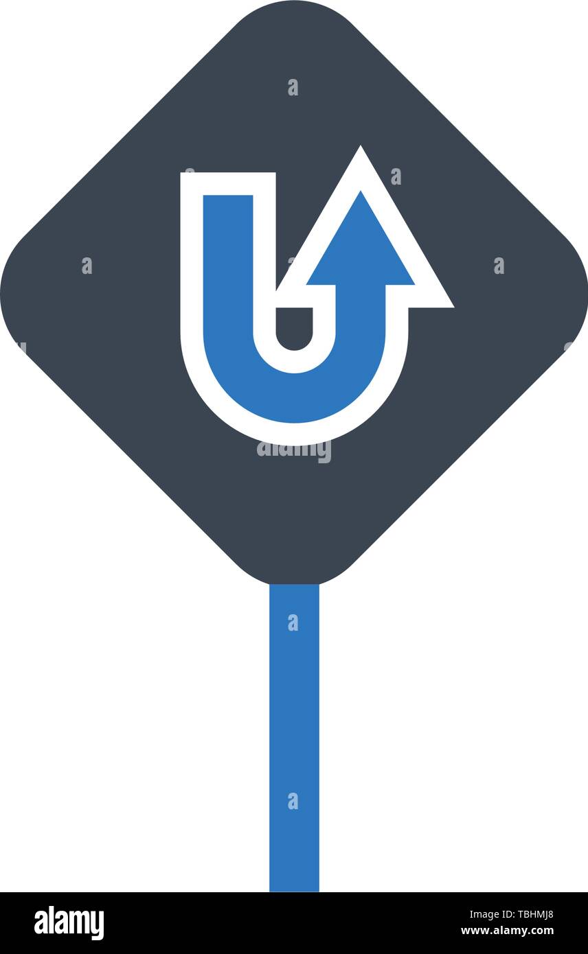 Road sign icon - road warning sign - vector Stock Vector Image & Art ...