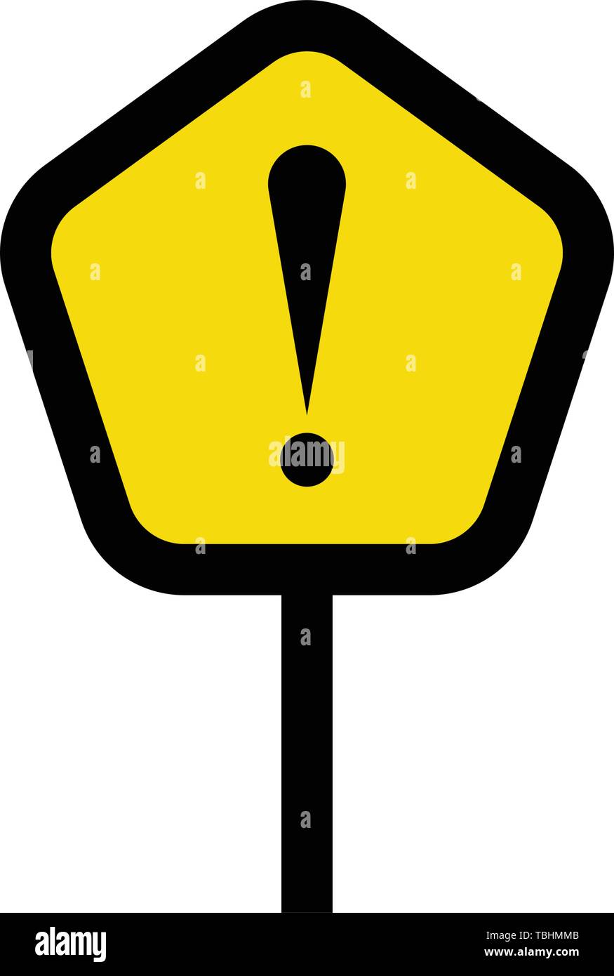 Road sign icon - warning road sign vector Stock Vector Image & Art - Alamy