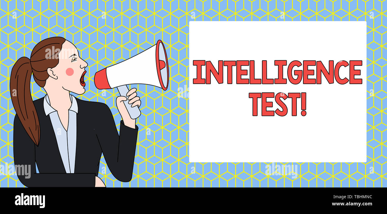 Handwriting text writing Intelligence Test. Conceptual photo test ...