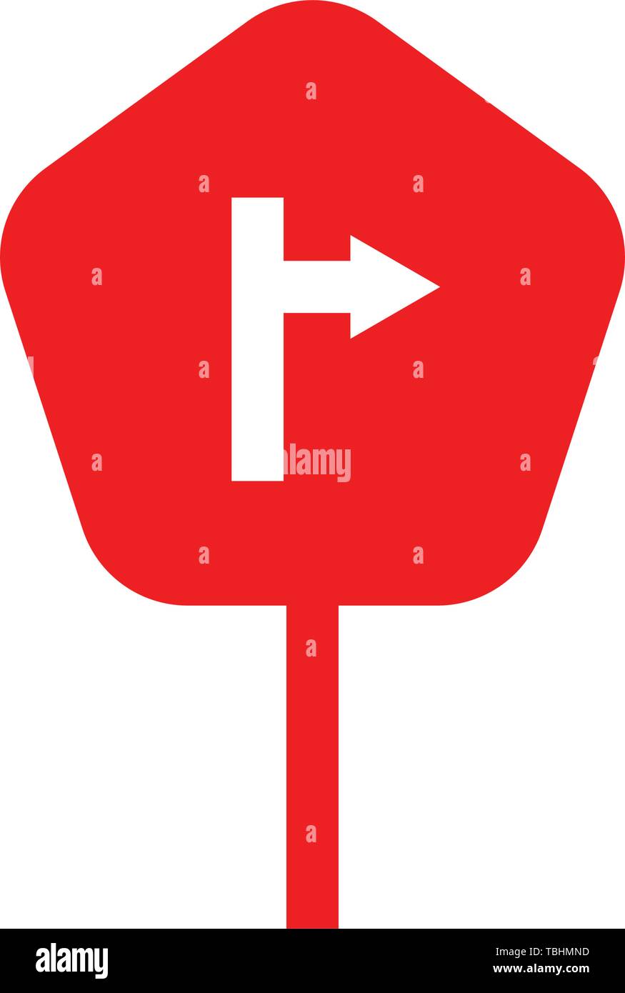 Road sign icon - Right turn sign Stock Vector Image & Art - Alamy