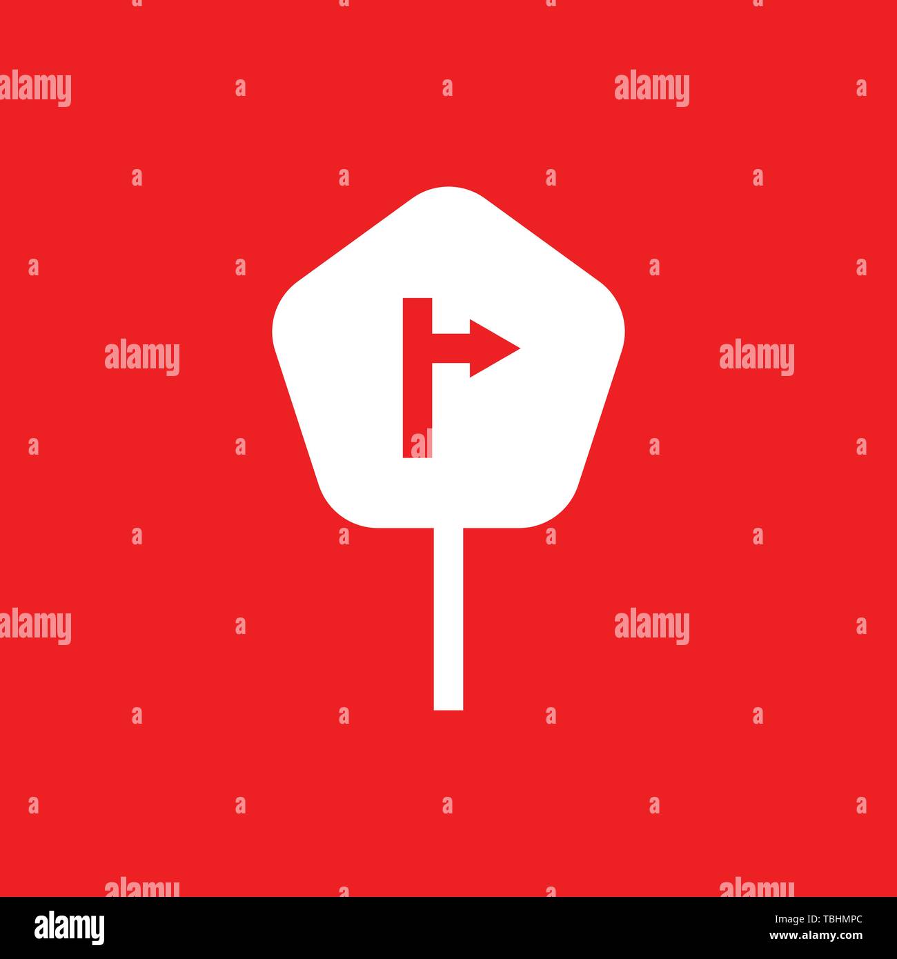 Road sign icon - Right turn sign Stock Vector Image & Art - Alamy