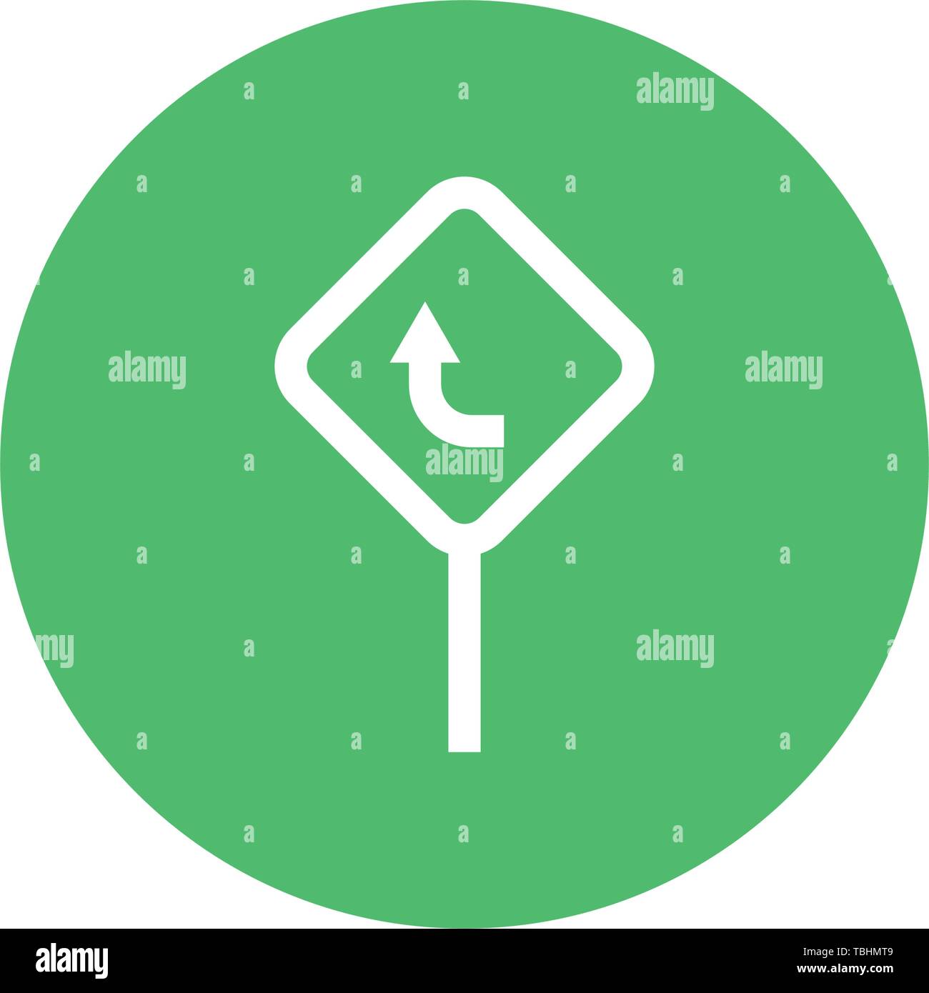 Road sign icon - road warning sign - vector Stock Vector Image & Art ...