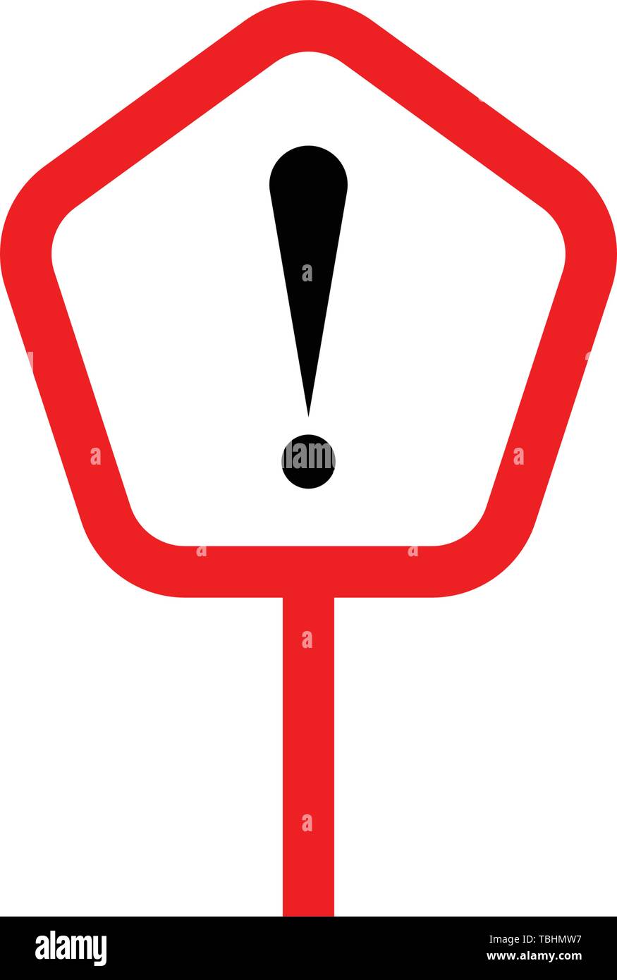 Road sign icon - warning road sign vector Stock Vector Image & Art - Alamy