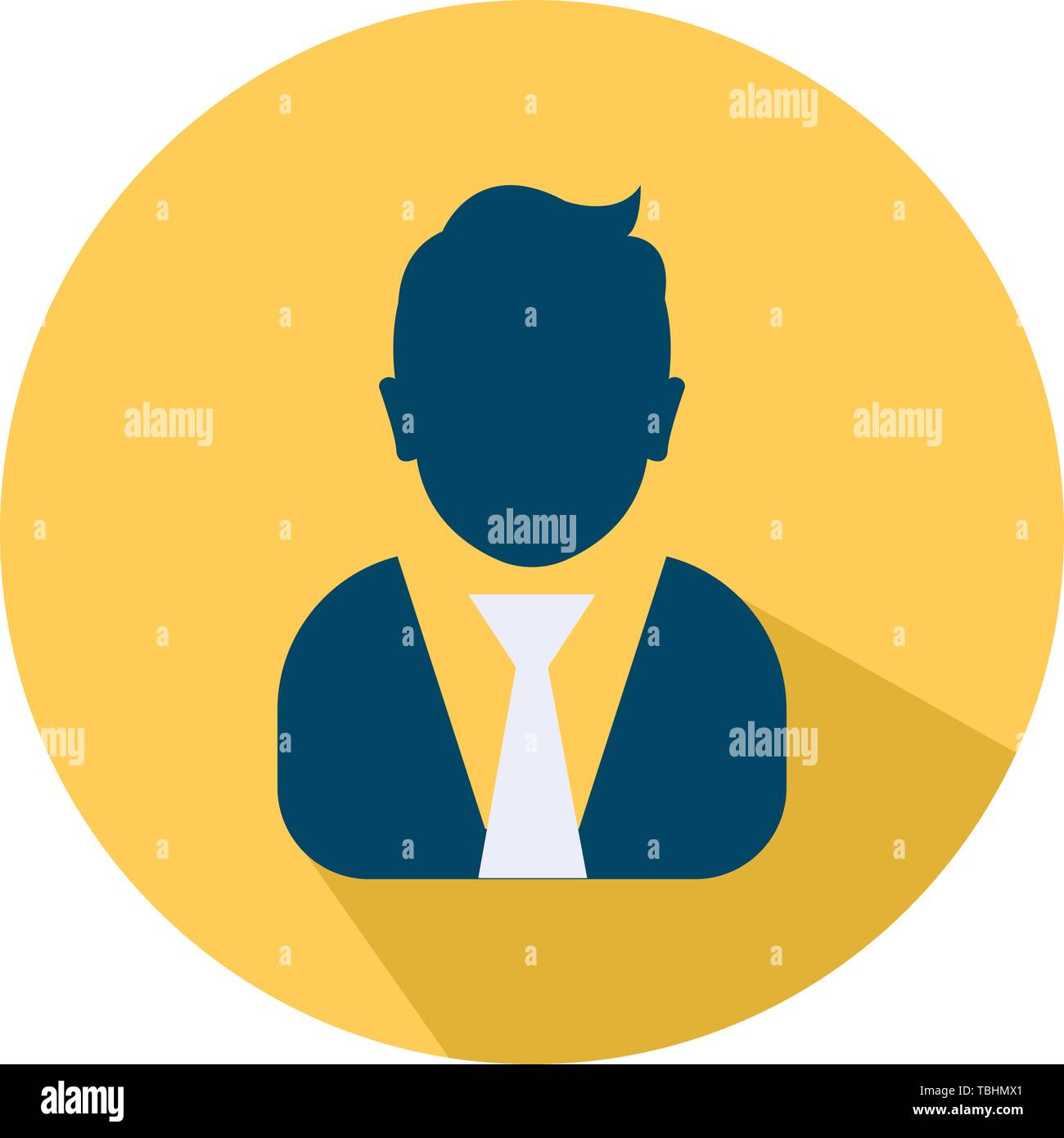 Flat businessman avatar vector illustration Stock Vector Image & Art ...