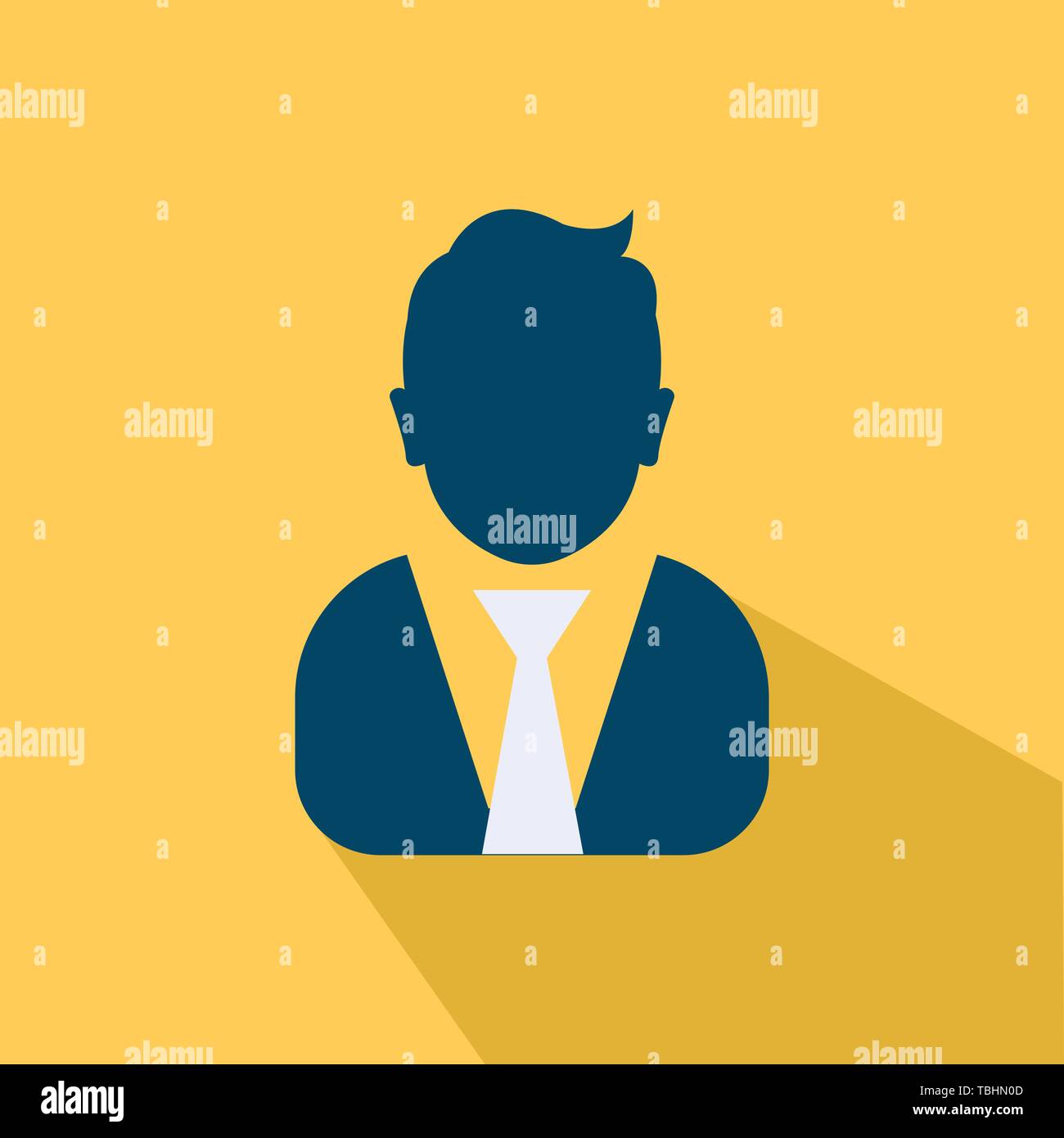 Flat businessman avatar vector illustration Stock Vector Image & Art ...