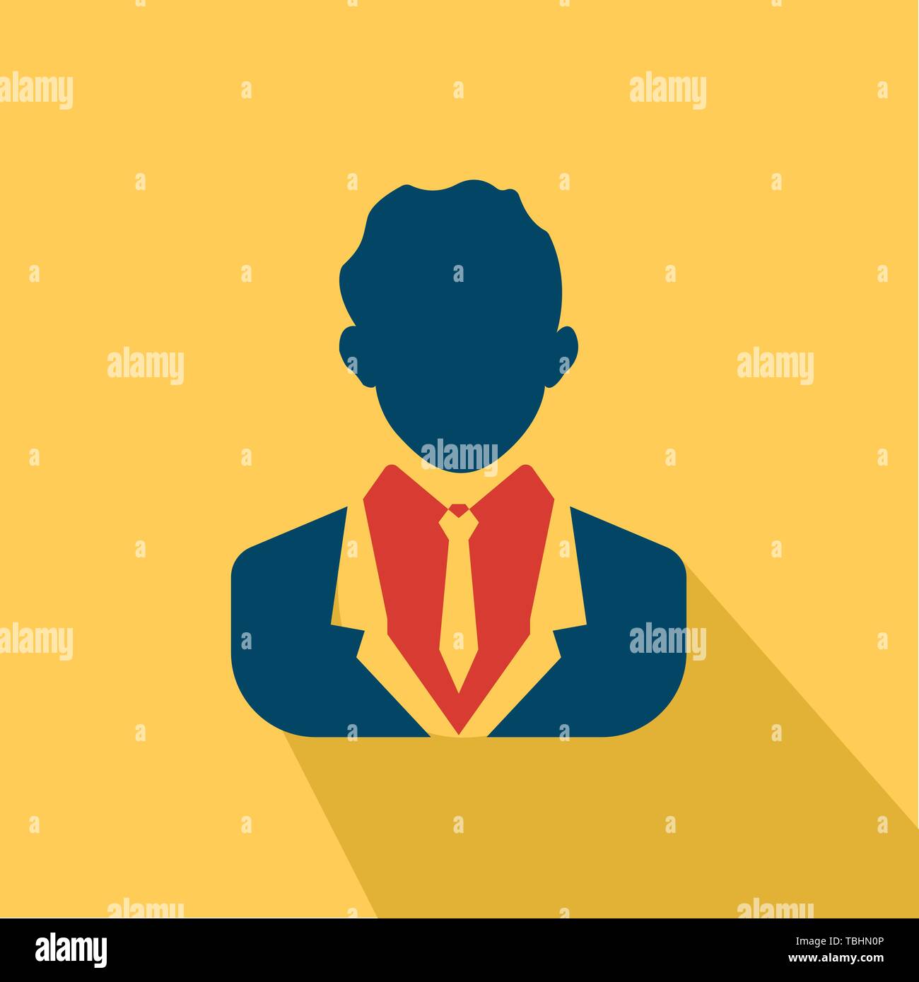 Flat businessman avatar vector illustration Stock Vector Image & Art ...