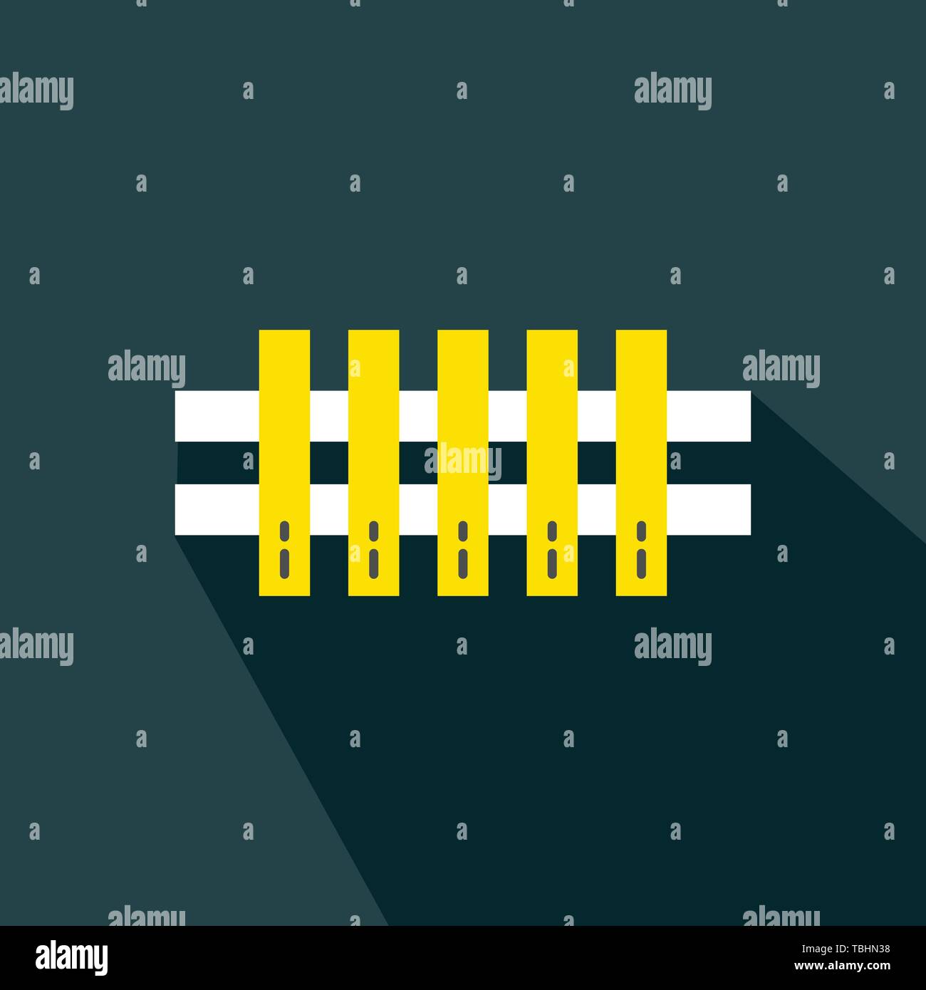 Fence icon - modern minimal flat design - vector Stock Vector Image ...