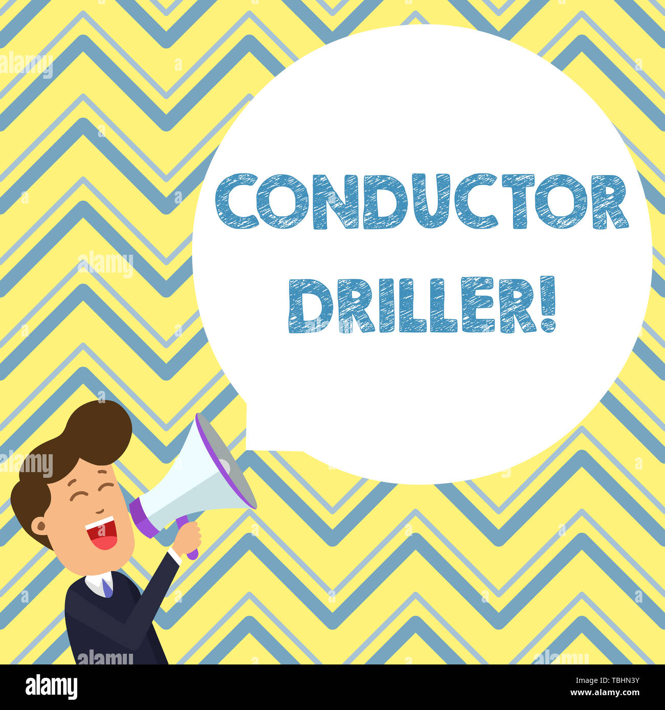 Conceptual hand writing showing Conductor Driller. Concept meaning ...