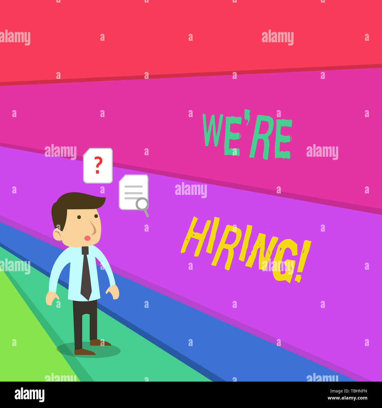 Text sign showing We Re Hiring. Business photo showcasing recently ...