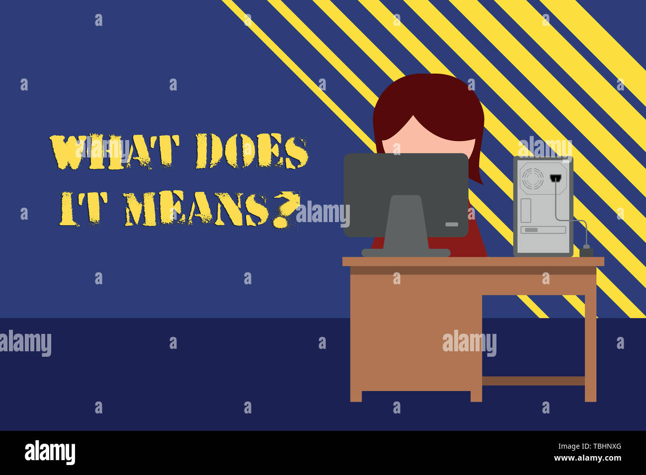 Conceptual hand writing showing What Does It Means question. Concept ...
