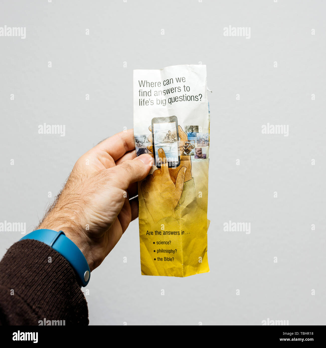 Paris, France - FEb 15, 2019: where can we find answers to life's big ...