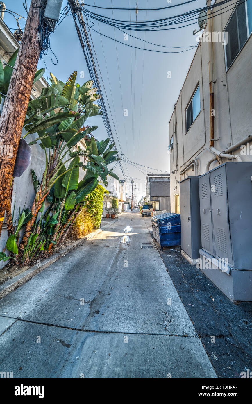Empty backstreet in Los Angeles, California Stock Photo - Alamy