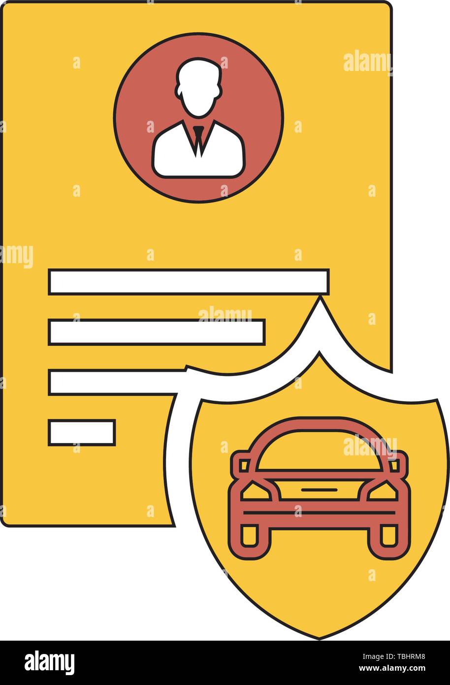 Car driving license document icon flat style Stock Vector Image & Art ...