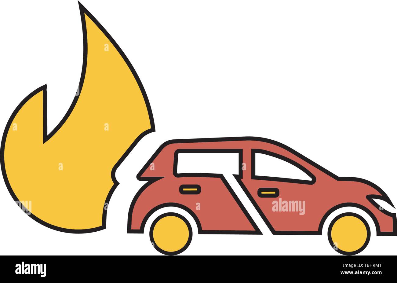 Car damage icon line art colorful Stock Vector Image & Art - Alamy