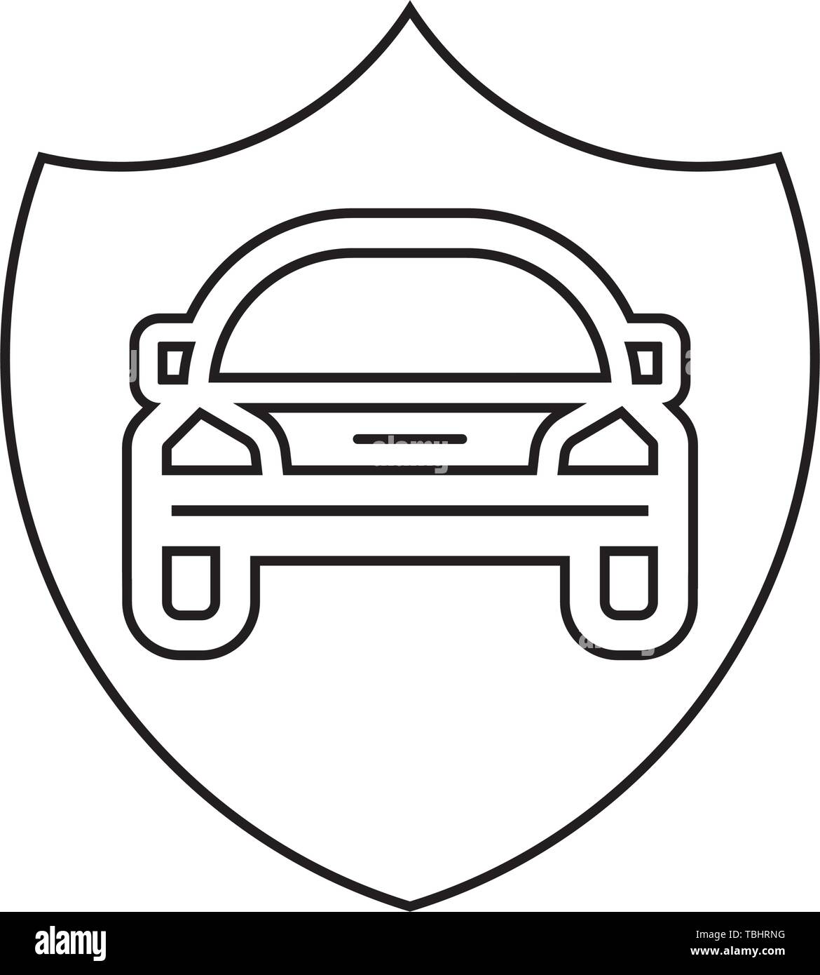 Protect car guard shield - line art Stock Vector Image & Art - Alamy