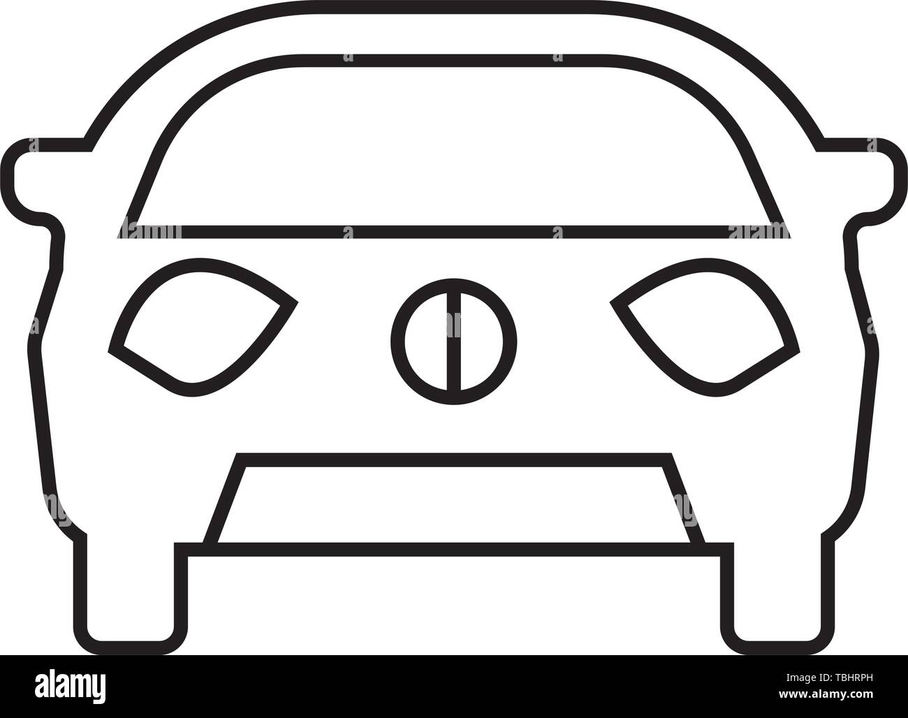Thin line car icon on white background Stock Vector Image & Art - Alamy