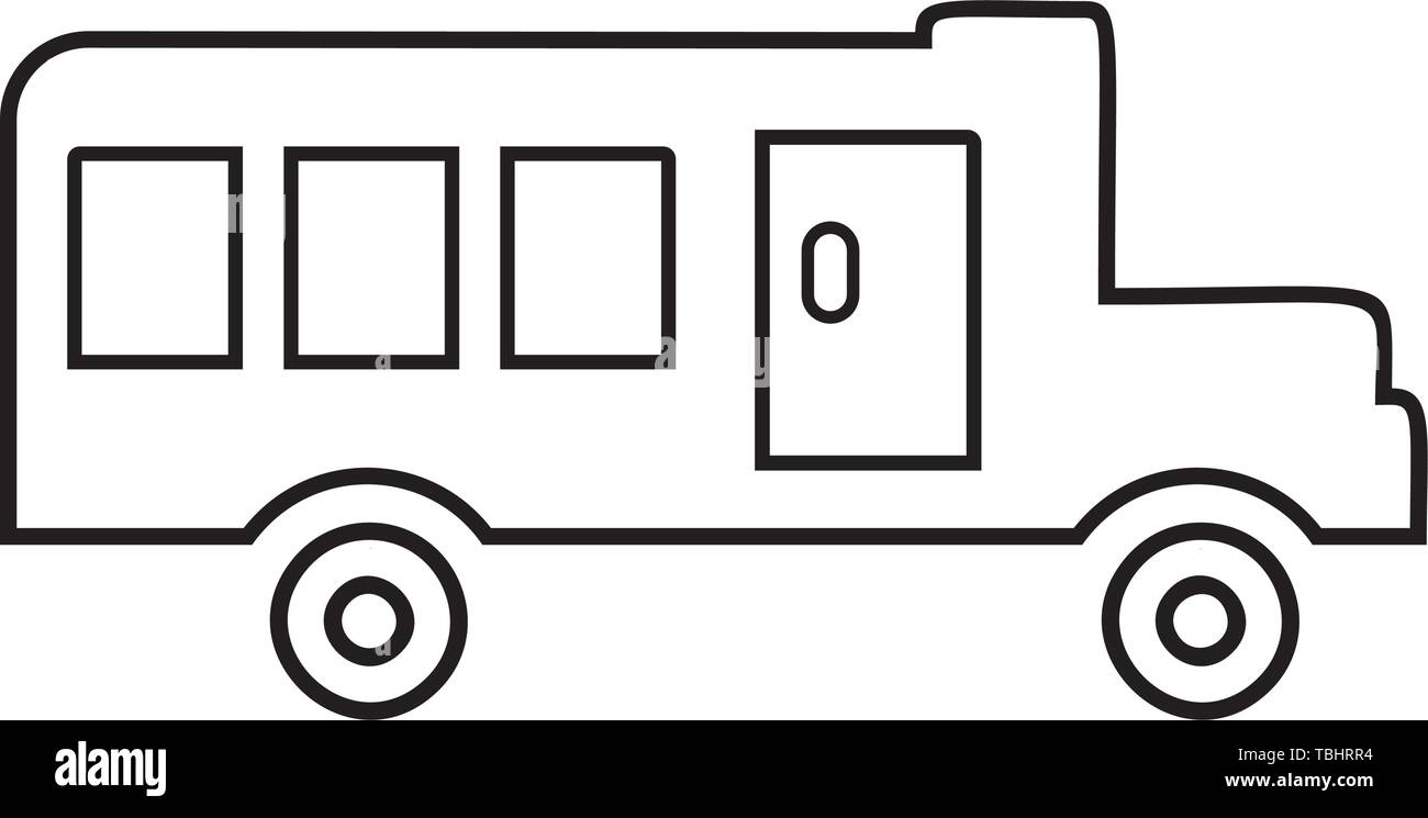Linear school bus icon Stock Vector Image & Art - Alamy
