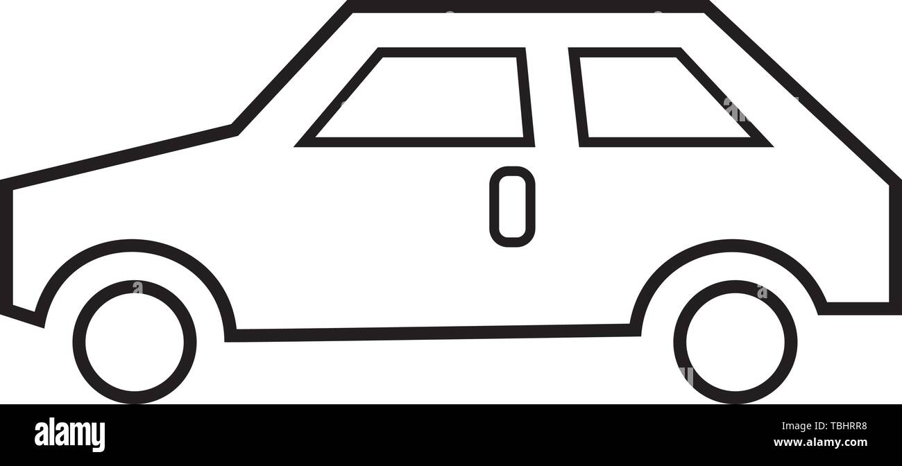 Linear car icon on white background Stock Vector Image & Art - Alamy
