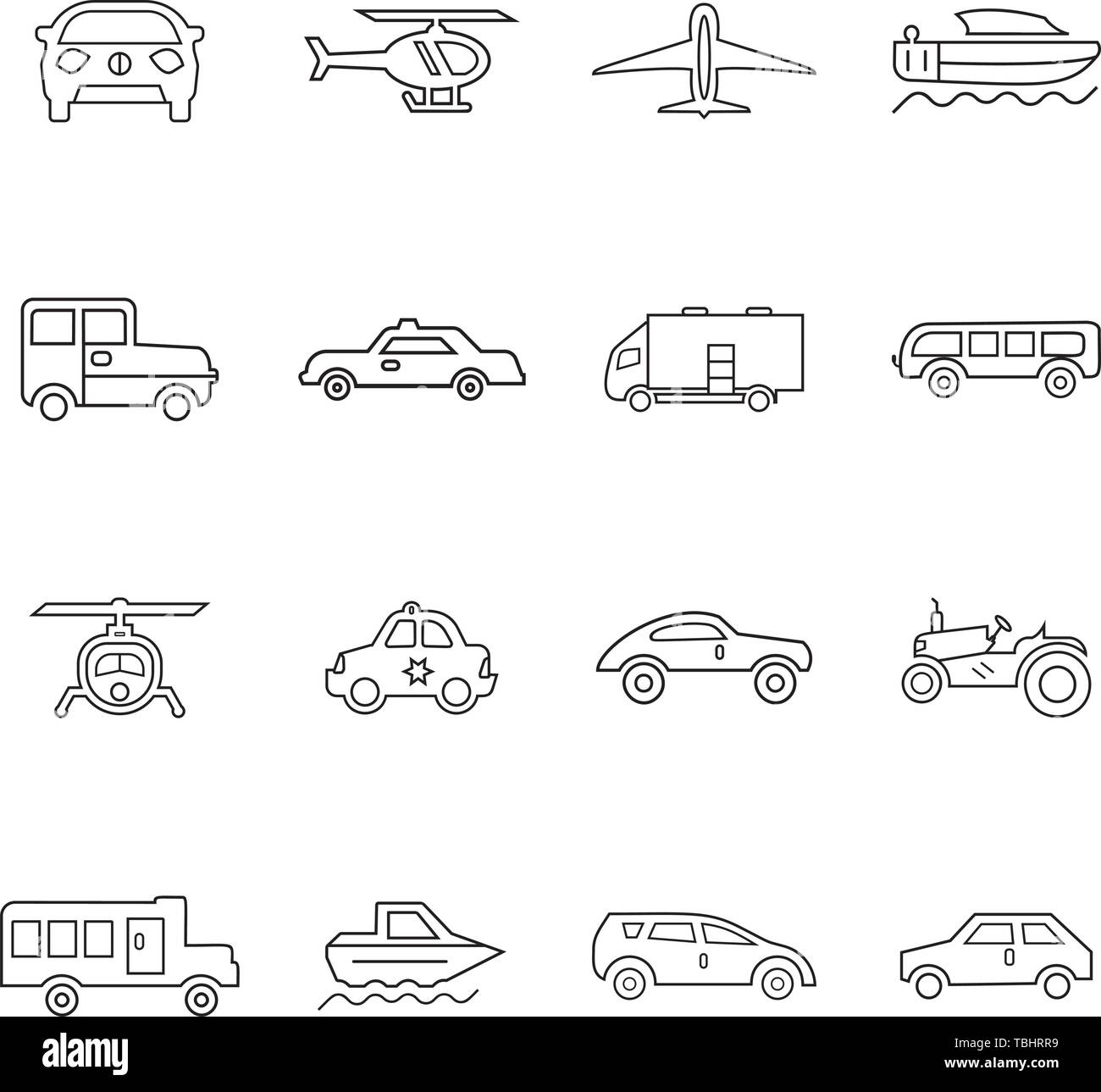 Transport linear set Cut Out Stock Images & Pictures - Alamy