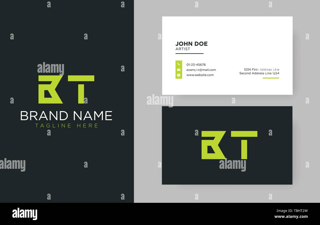 Premium letter BT logo with an elegant corporate identity template ...