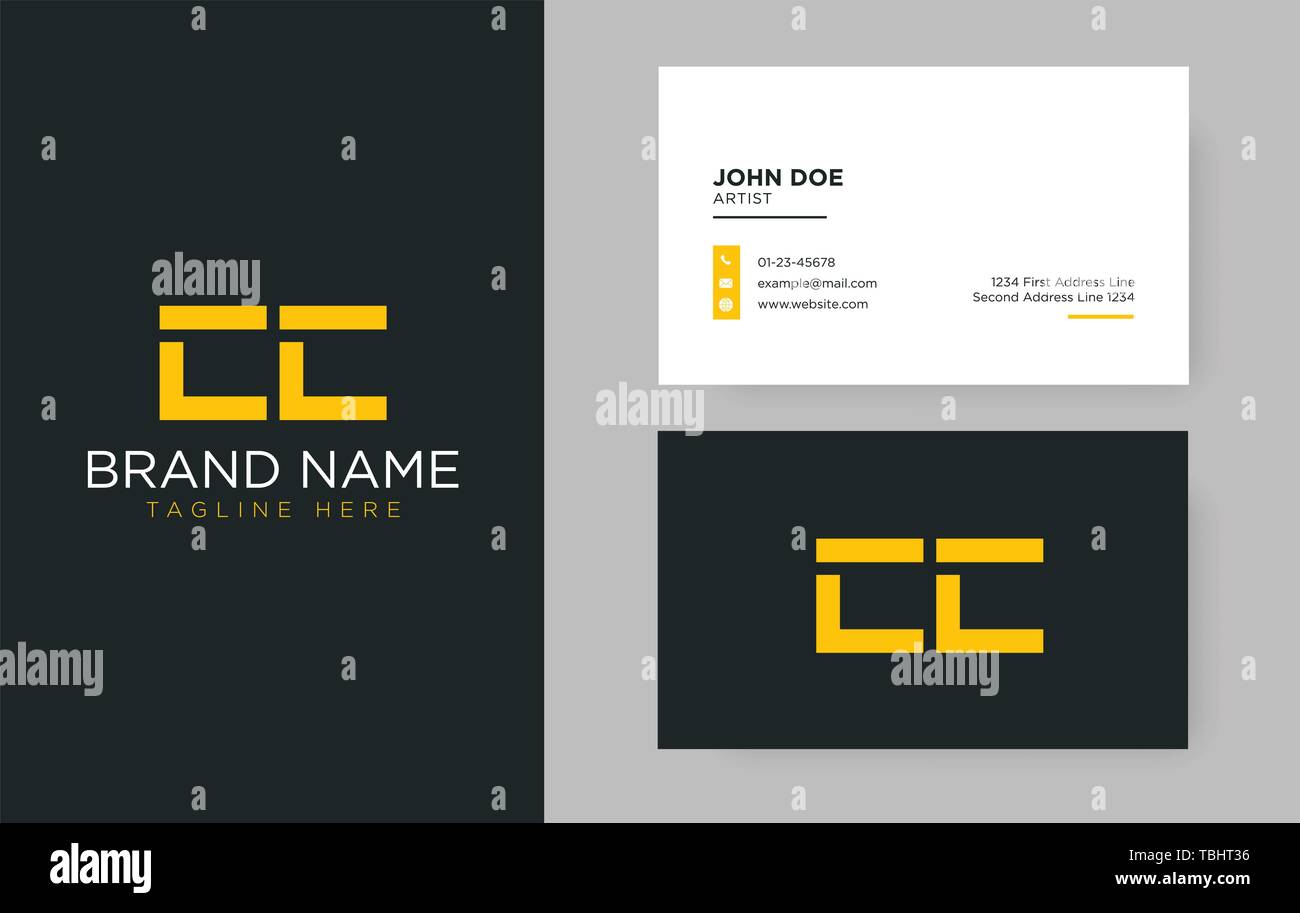 Premium letter CC logo with an elegant corporate identity template ...