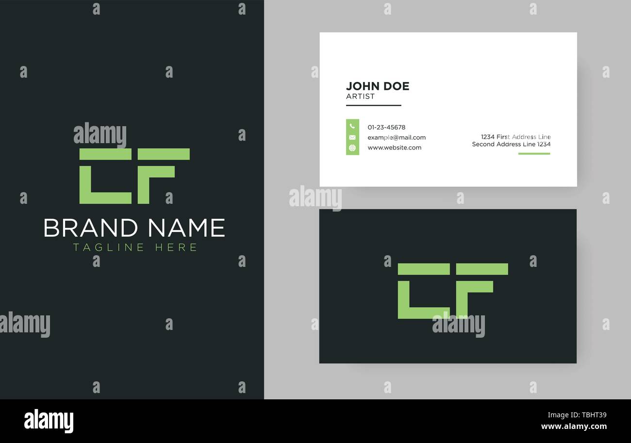 Premium letter CF logo with an elegant corporate identity template ...