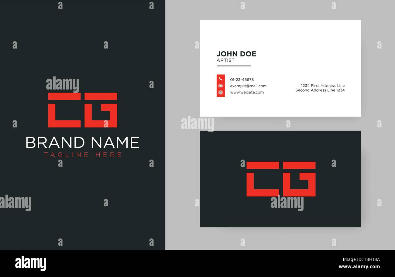 Premium letter CG logo with an elegant corporate identity template ...