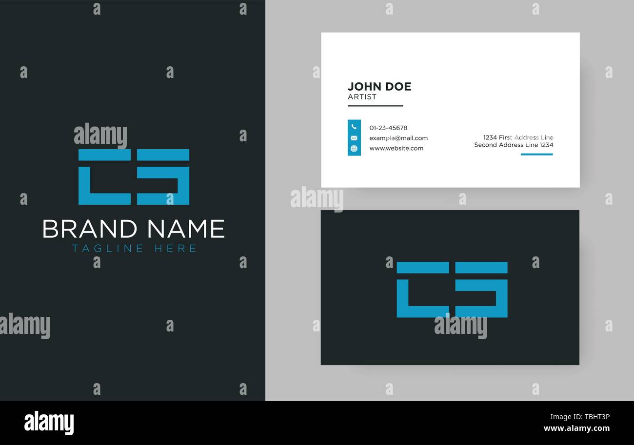 Premium letter CS logo with an elegant corporate identity template ...