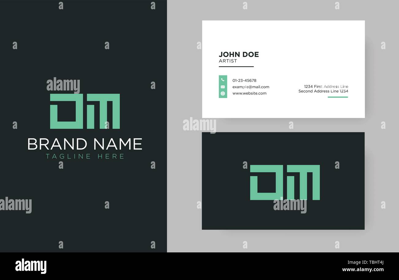 Premium letter DM logo with an elegant corporate identity template ...