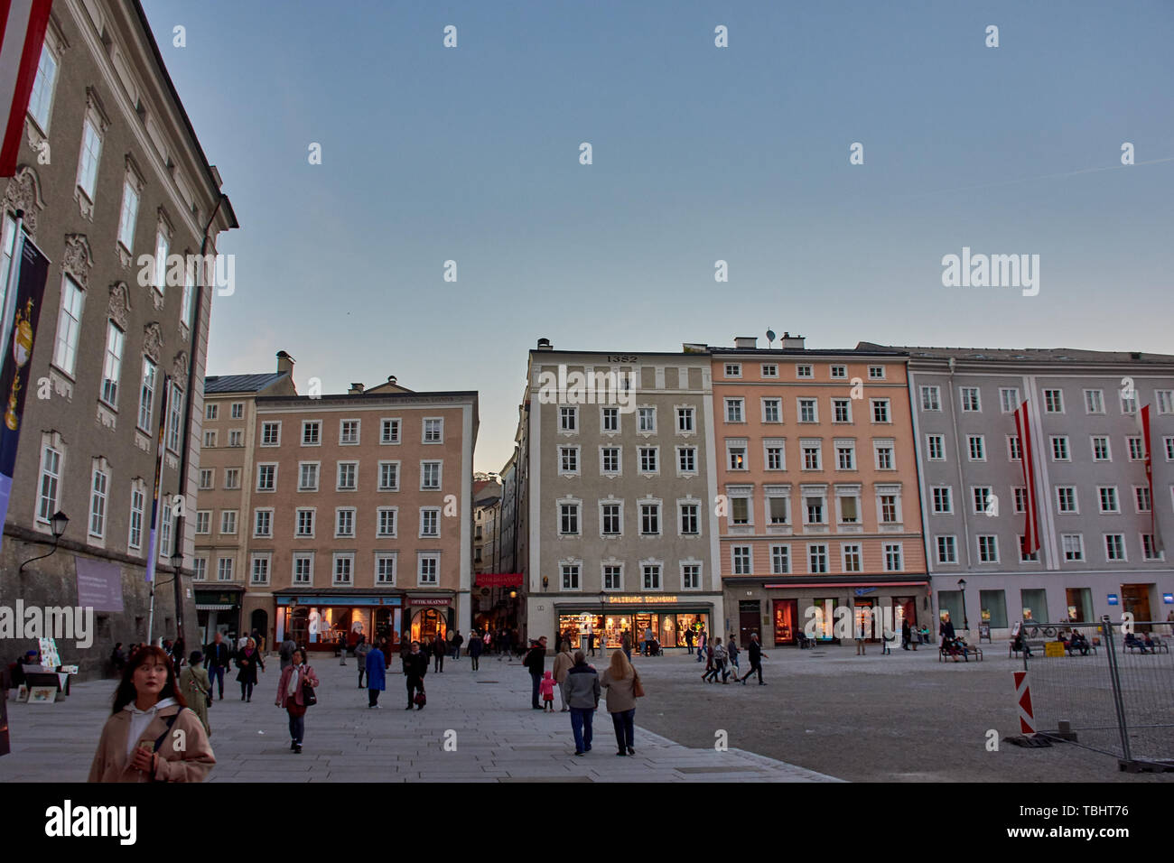 Austrian architecture and store fronts, walking by the famous shopping ...