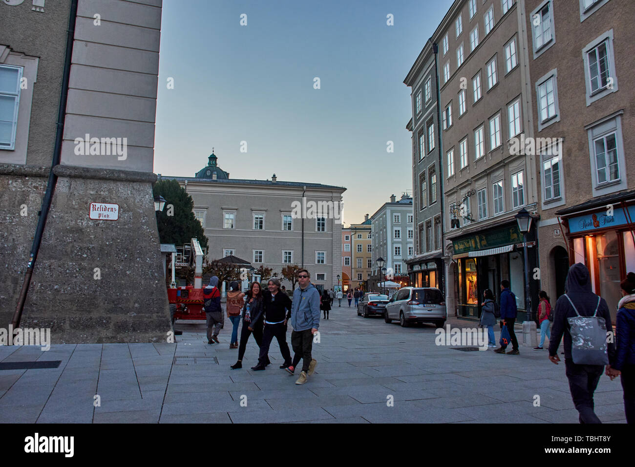 Austrian architecture and store fronts, walking by the famous shopping ...