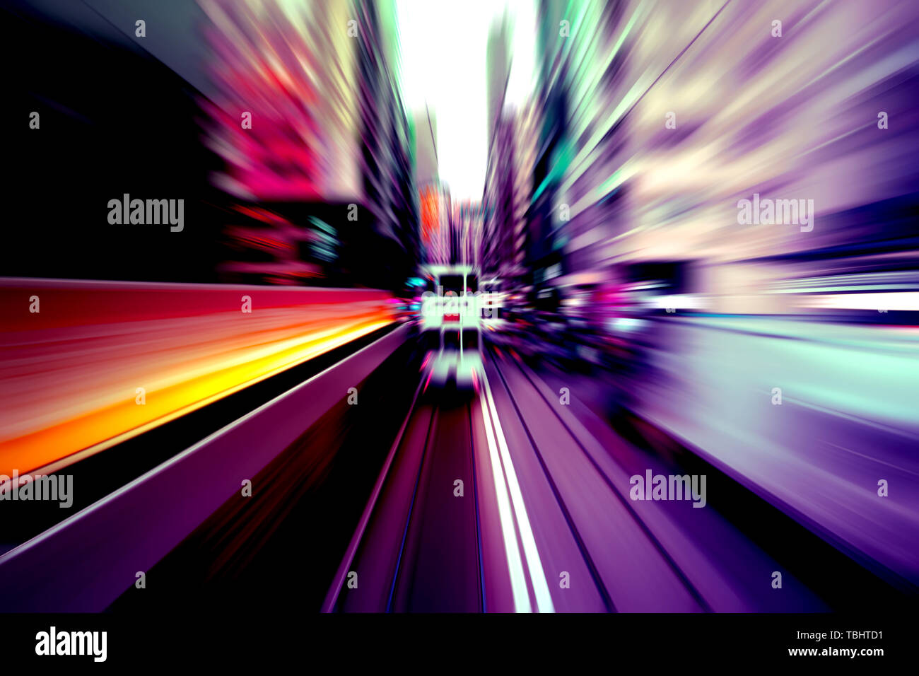 Abstract image of traffic light trails in the city Stock Photo - Alamy