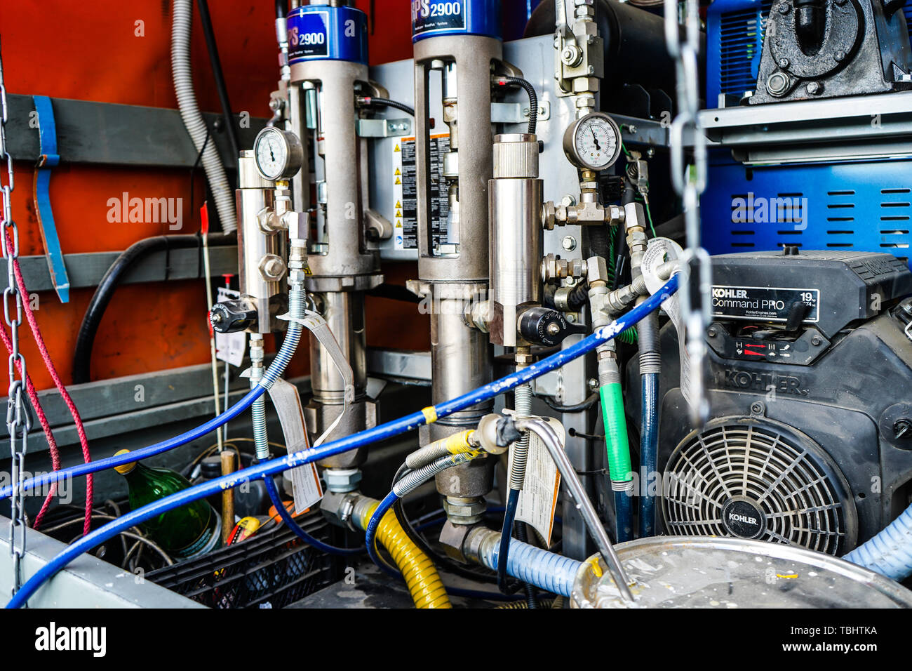 Spray marking machine hi-res stock photography and images - Alamy