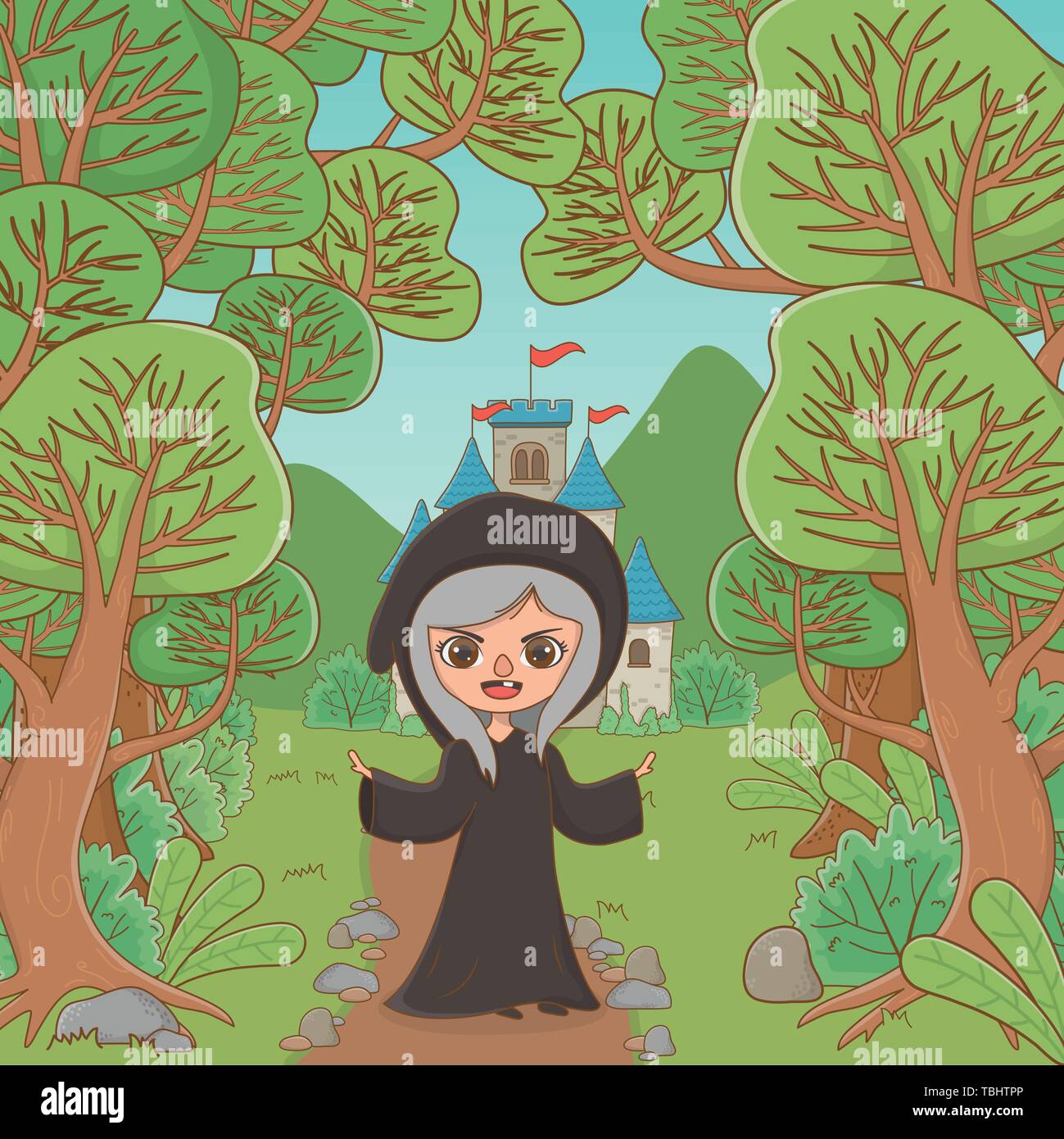 Witch design, Fairytale history medieval fantasy kingdom tale game and ...