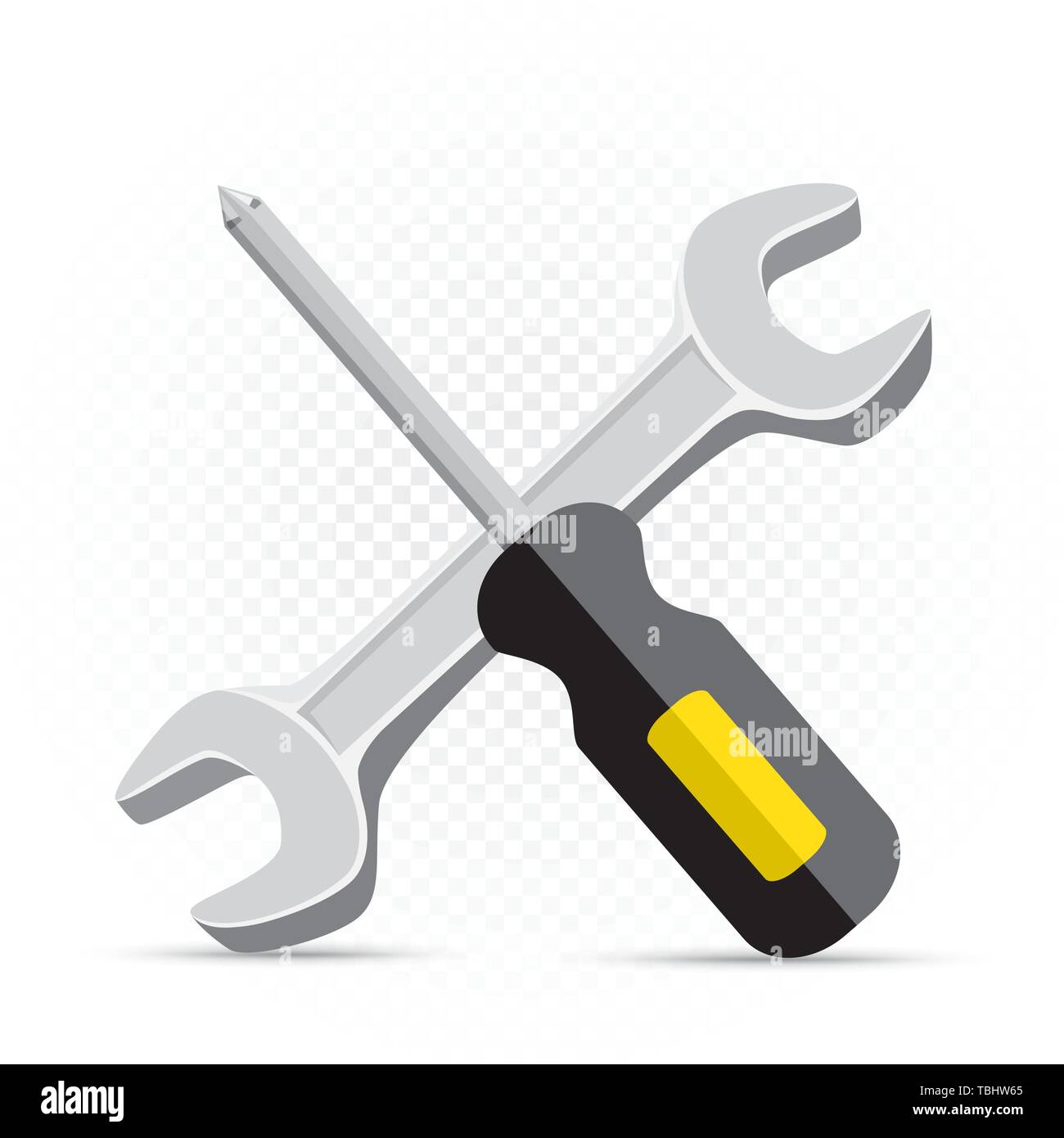 screwdriver and wrench repair icon Stock Vector Image & Art - Alamy