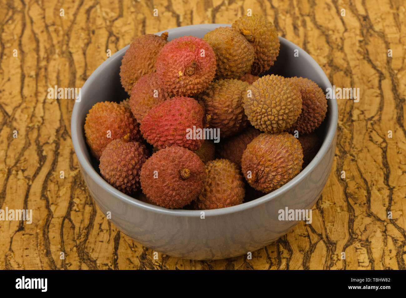 Tropical fruit lychee in the bowl Stock Photo - Alamy