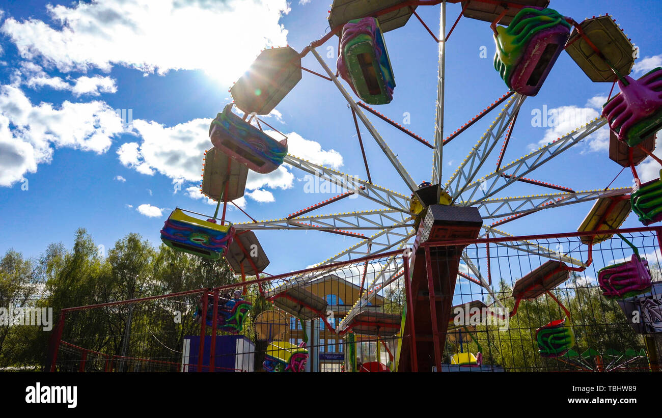 Spinning sky carousel hi-res stock photography and images - Alamy