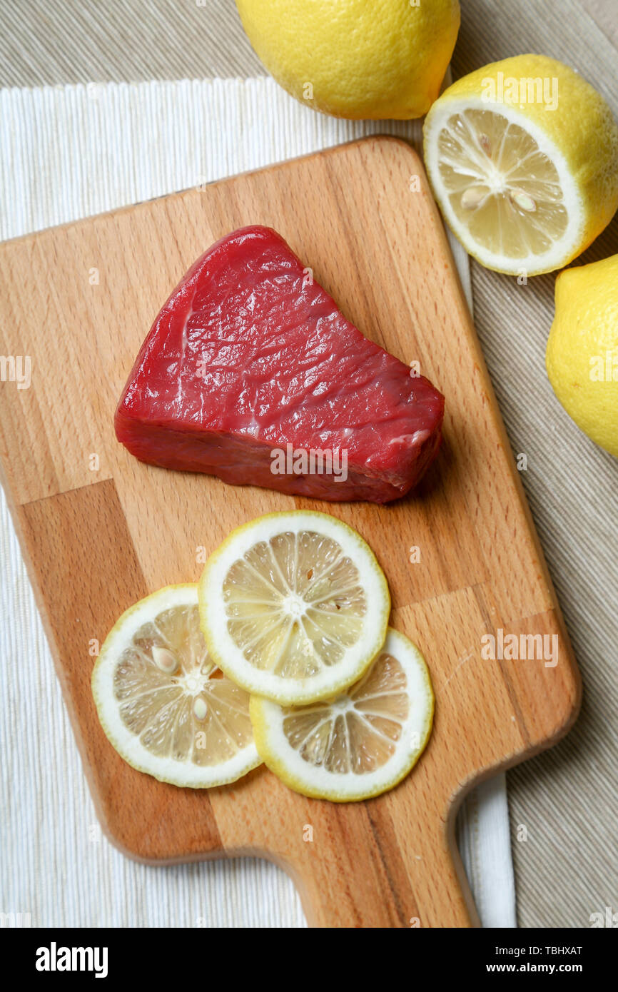 Beef and lemon Stock Photo - Alamy