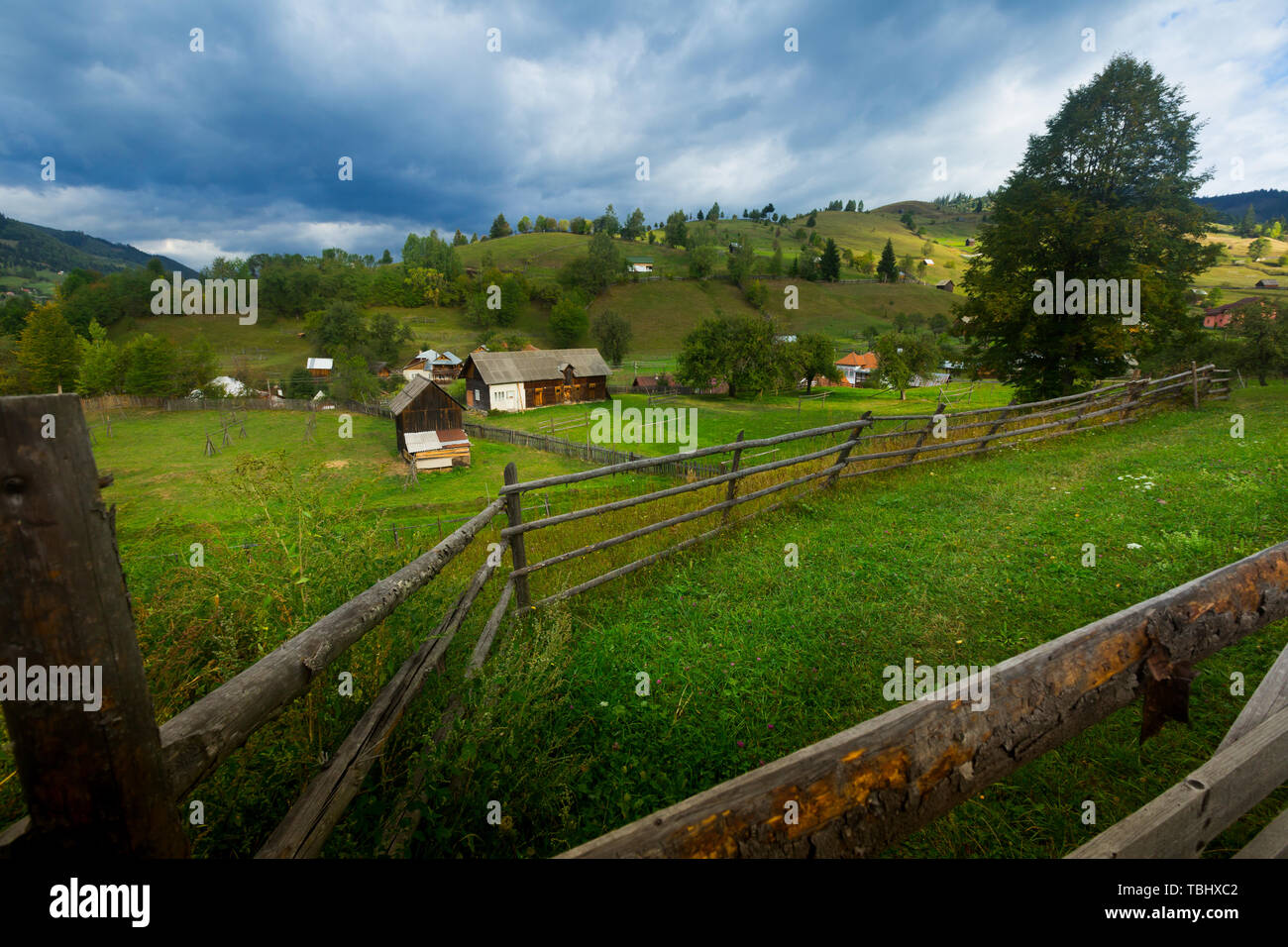 Old Sadova village is in Karpaty in Romania Stock Photo - Alamy