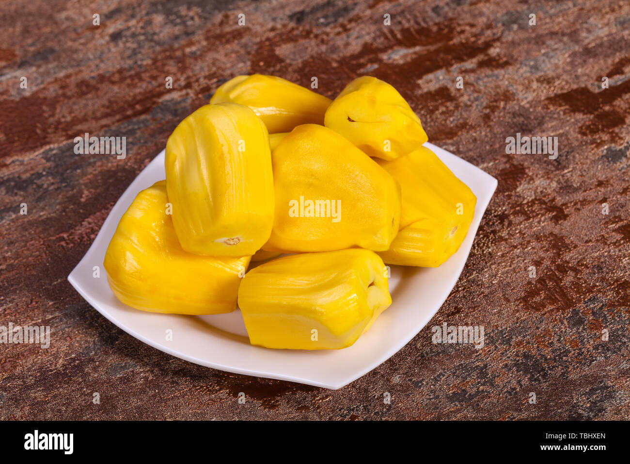 Tropical exotic fruit - Jackfruit tree in the plate Stock Photo - Alamy