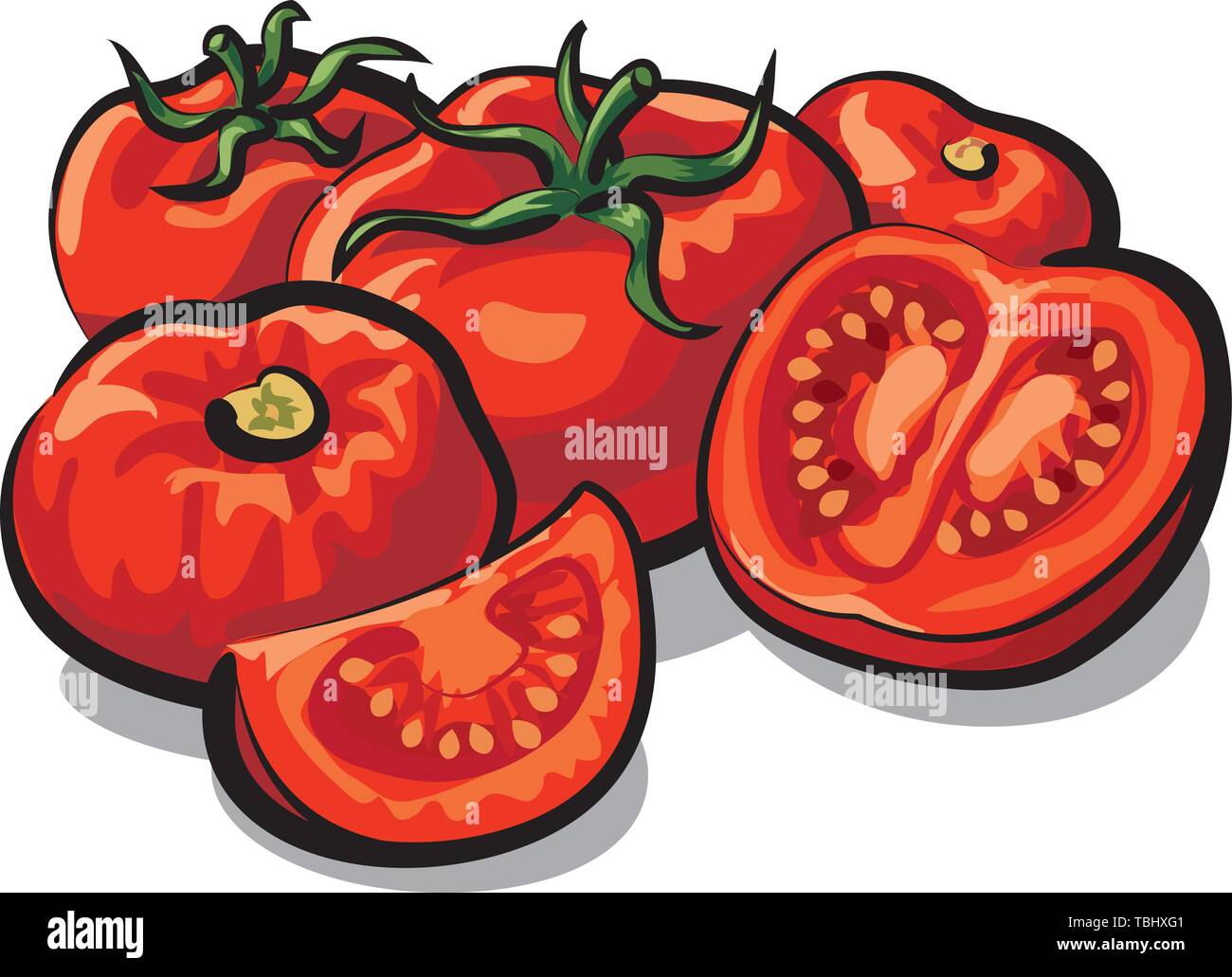 Tomatoe organic Stock Vector Images - Alamy