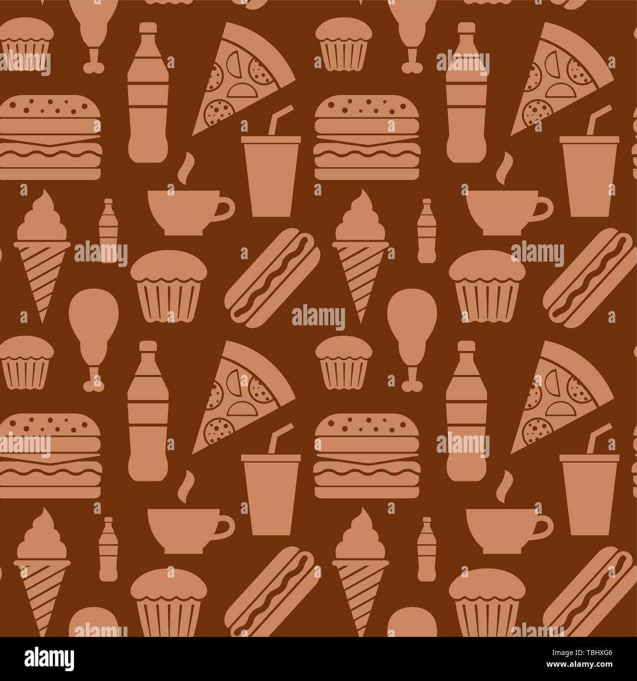 Pizza hot dog seamless Stock Vector Images - Alamy