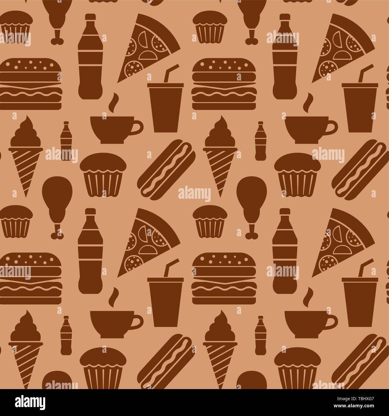 Pizza hot dog seamless Stock Vector Images - Alamy