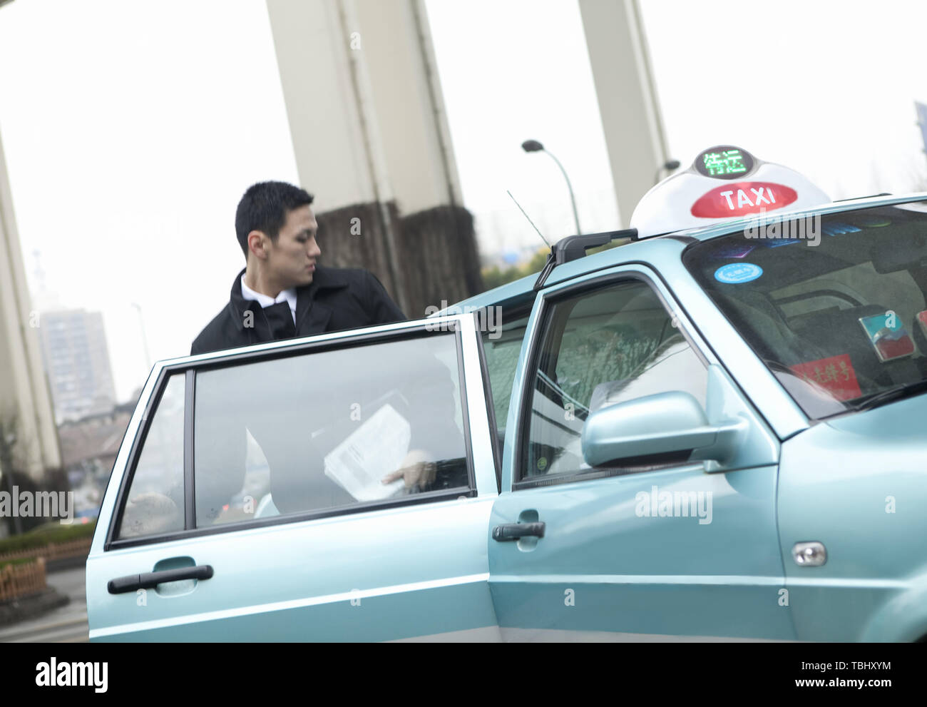 A white-collar man in the car Stock Photo - Alamy