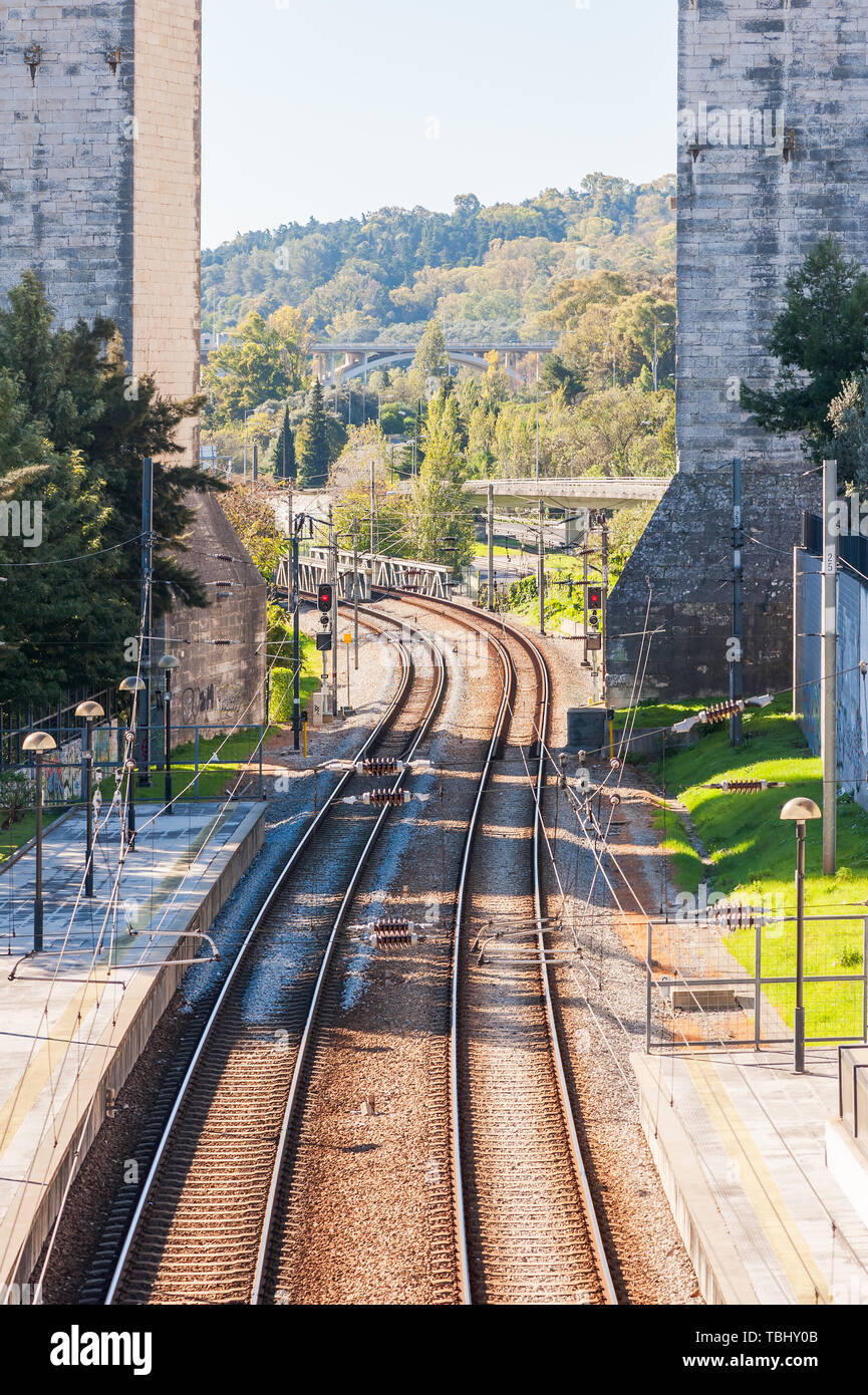Rail system vertical view hi-res stock photography and images - Alamy