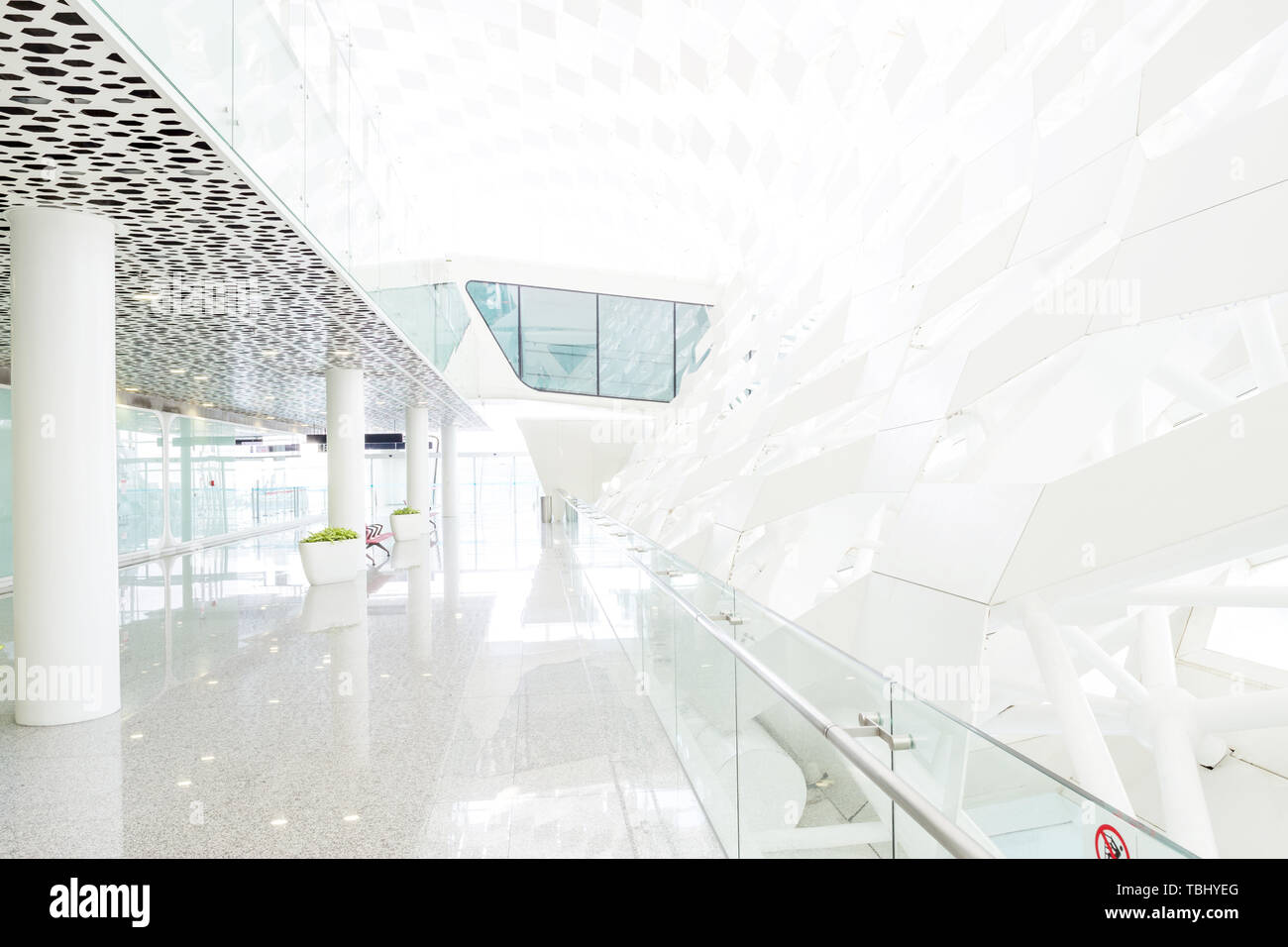 There is no one in the future commercial passageways hi-res stock ...
