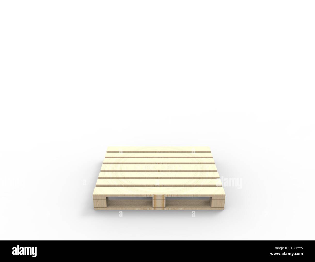 3D rendering of wooden pallets isolated in white studiobackground Stock ...