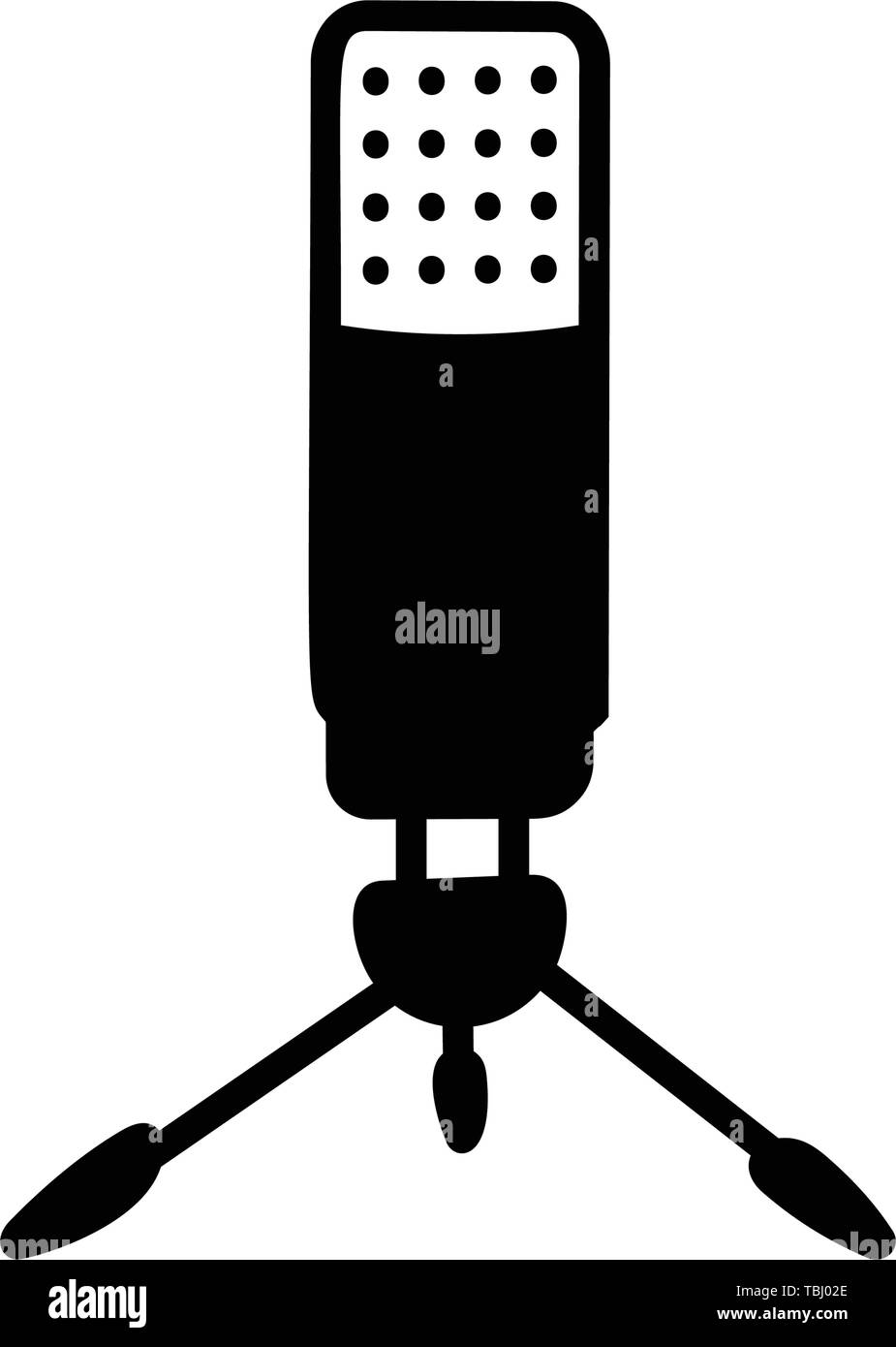 Microphone icon vector - Glyph sign Stock Vector Image & Art - Alamy